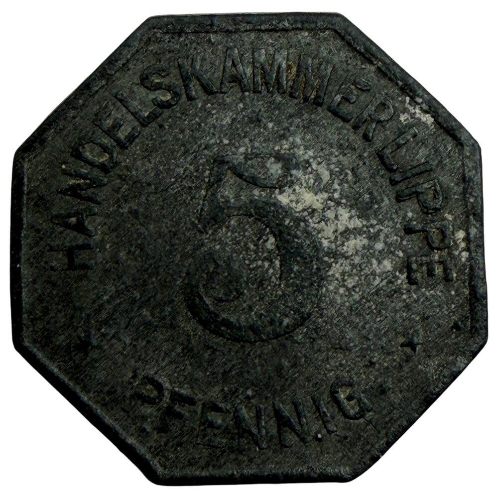 Германия, Германская империя, Липпе 5 пфеннигов 1917 г.