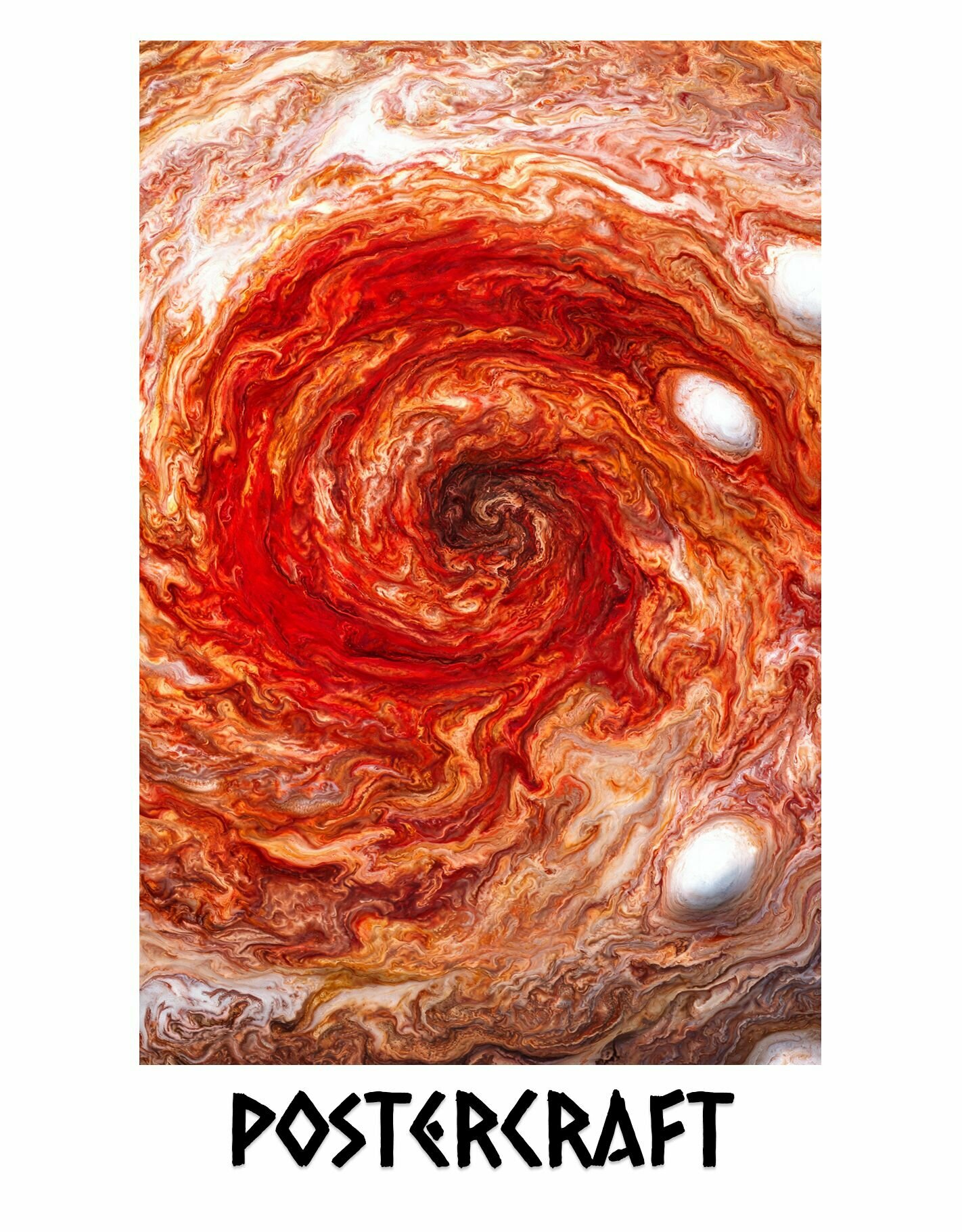 Постер "Юпитер - Большое Красное Пятно" (Космос и Планеты), 29.7х42см, А3, глянцевый