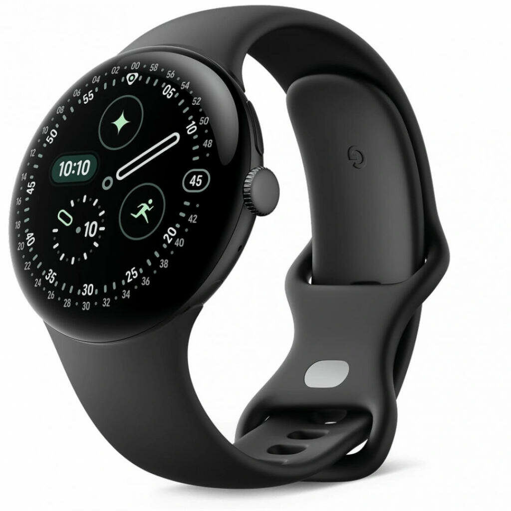 Смарт-часы Google Pixel Watch 4, 45mm, Wi-Fi, Matte Black Aluminum Case / Obsidian Active Band