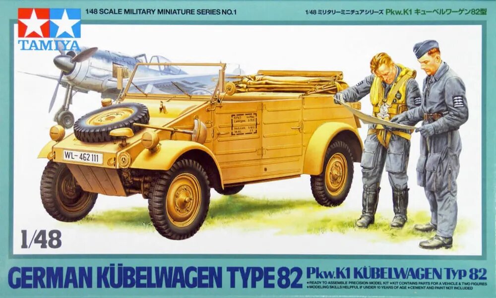 Tamiya 32501 1/48 WWII Немецкий Kubelwagen Type 82 сборная модель Автомобиль