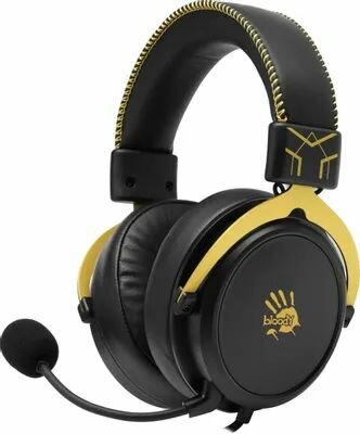 Наушники проводные A4Tech Bloody M590i желтый/серый, проводные USB/3,5 мм (M590I SPORTS LIME)