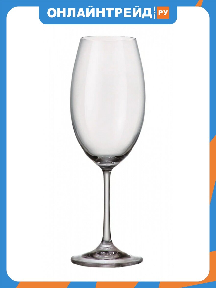 Набор бокалов для белого вина Crystal Bohemia "MILVUS", 400 мл (набор 6 шт.)