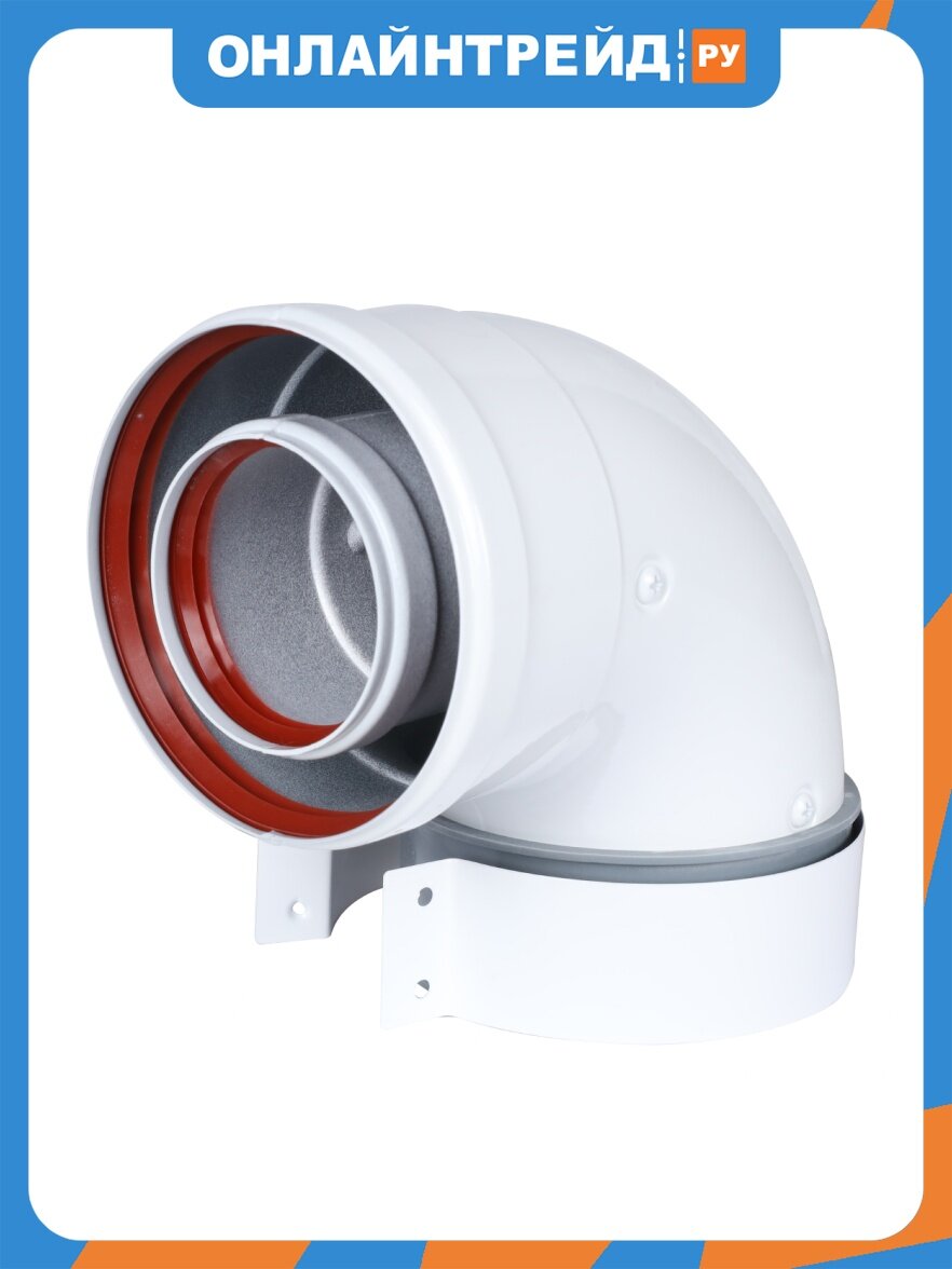 Коаксиальный отвод Baxi 90° D 60/100 мм, для всех котлов кроме ECO Classic / ECO Nova