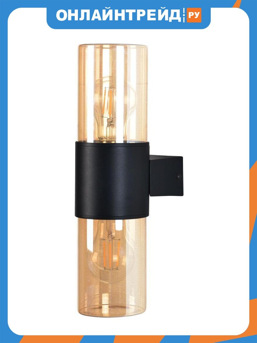 Уличный настенный светильник Arte Lamp Seginus A6515AL-2BK