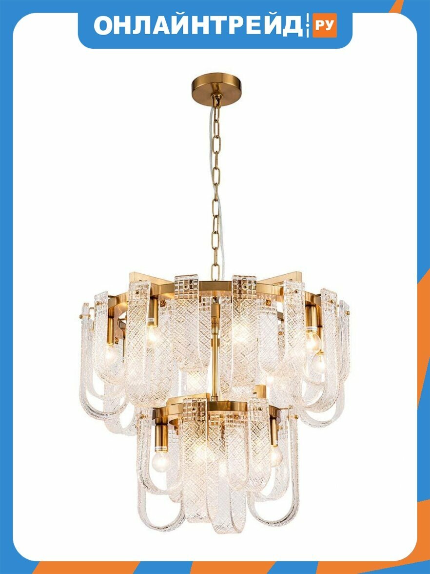 Подвесная люстра Indigo Interior Lighting Indigo BRINA 12027/12P Brass V000365