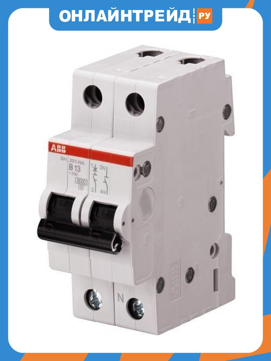 Автоматический выключатель модульный Abb 2п (1P+N) C 40А 6кА SH201 C 40 NA, 2CDS211103R0404