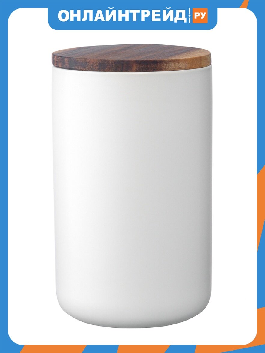 Банка для хранения Smart Solutions керамическая 750 мл, белая (KK-CR750W)