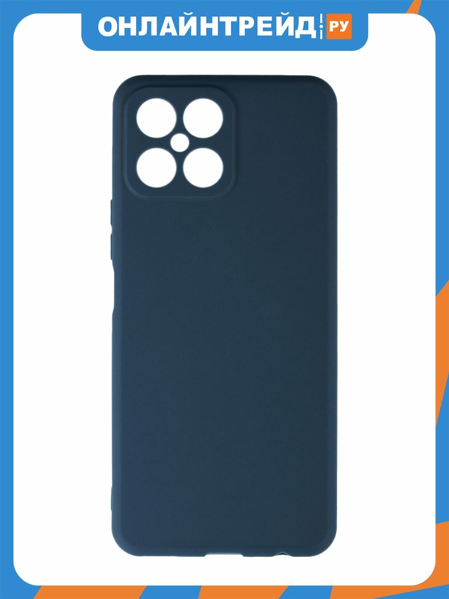 Силиконовый чехол Zibelino Soft Matte для Honor X8 4G, защита камеры, синий