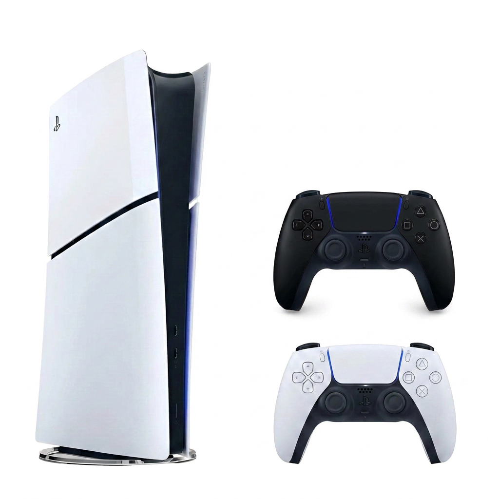 Игровая приставка Sony PlayStation 5 Slim Digital Edition, 825 ГБ + 2-ой геймпад (черный)