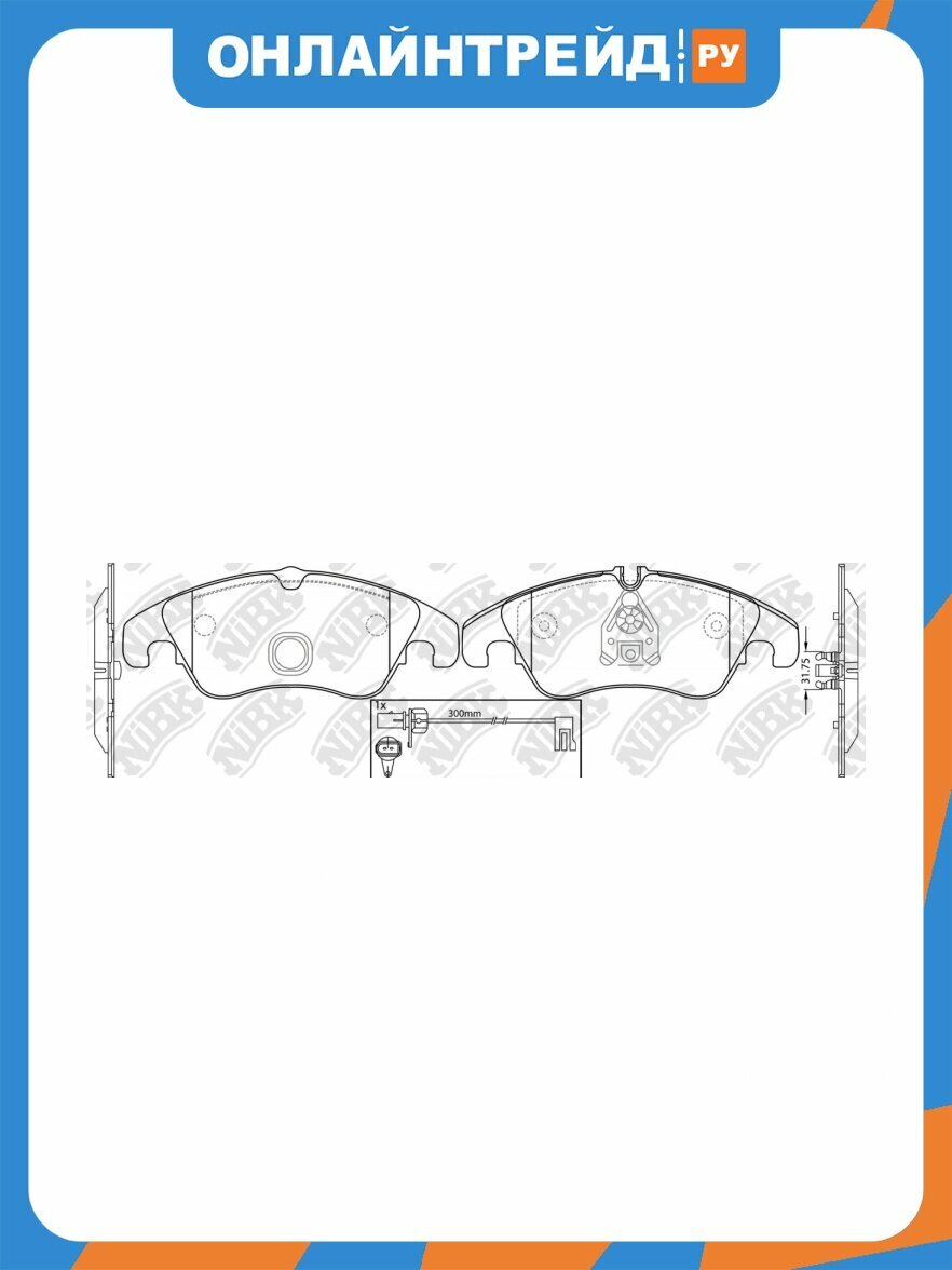 Колодки тормозные дисковые Nibk PN0477W, 4 шт
