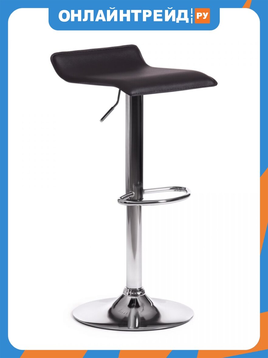 Стул барный Tetchair KOST (mod. KY509) / 1 шт. в упаковке металл, экокожа, 38*39*63-84 см, черный/хром