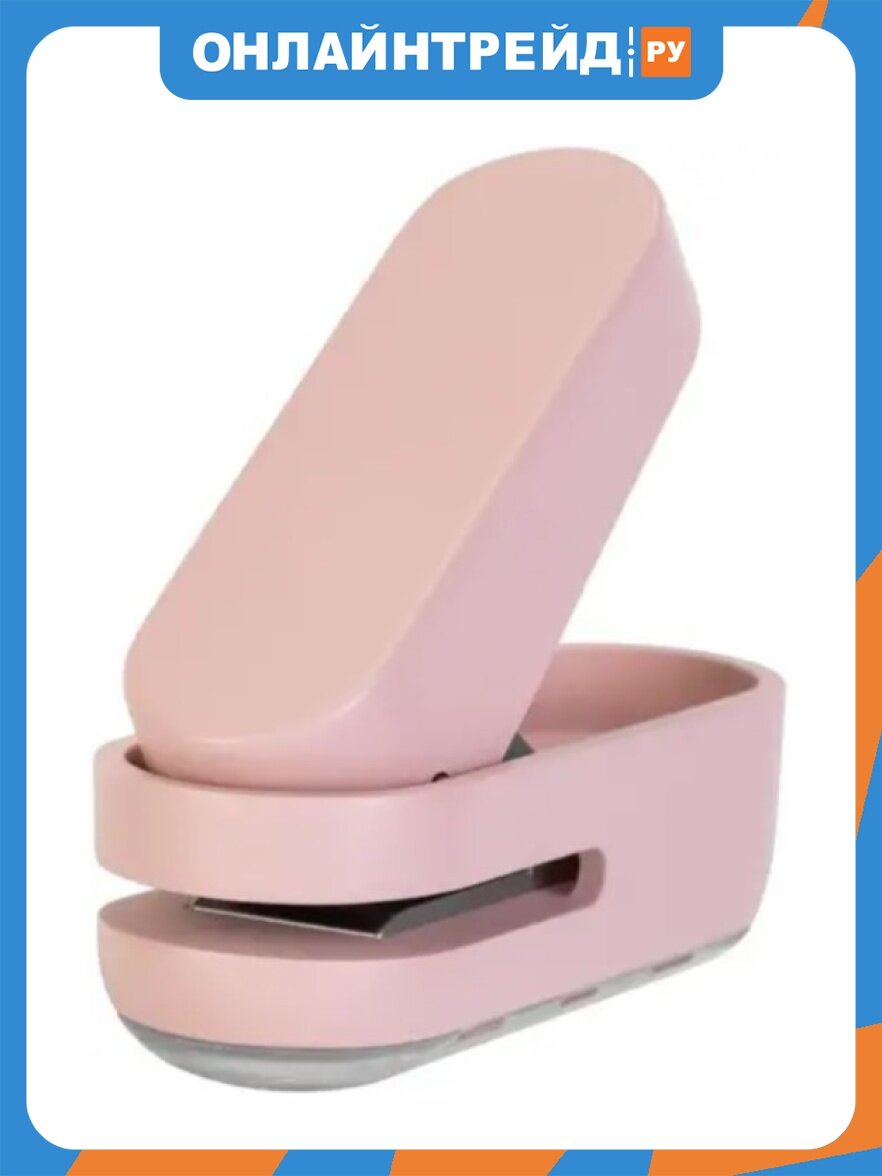 Дырокол Deli NS088pink макс:10лист. пластик розовый отв:1