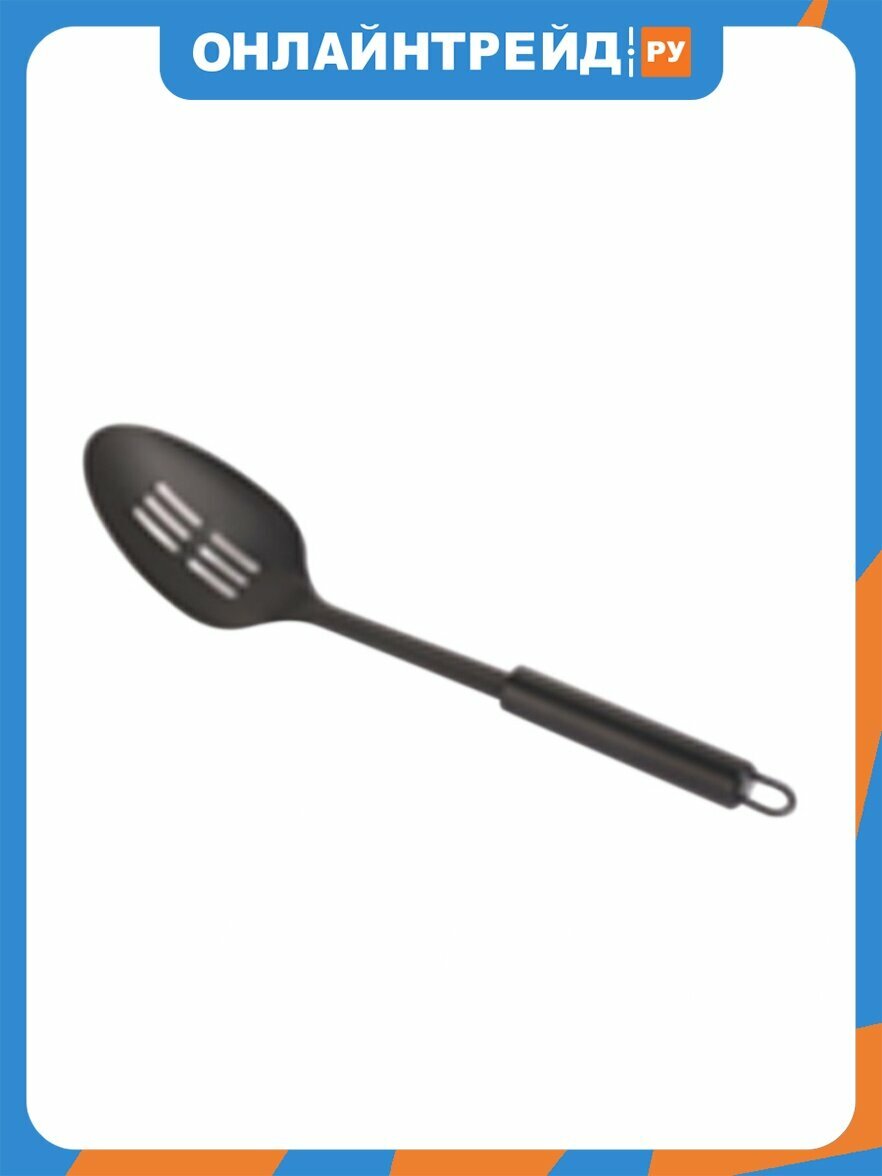 Ложка Mallony из нержавеющей стали с отверстиями CLASSICO NERO non-stick(раб часть), черный