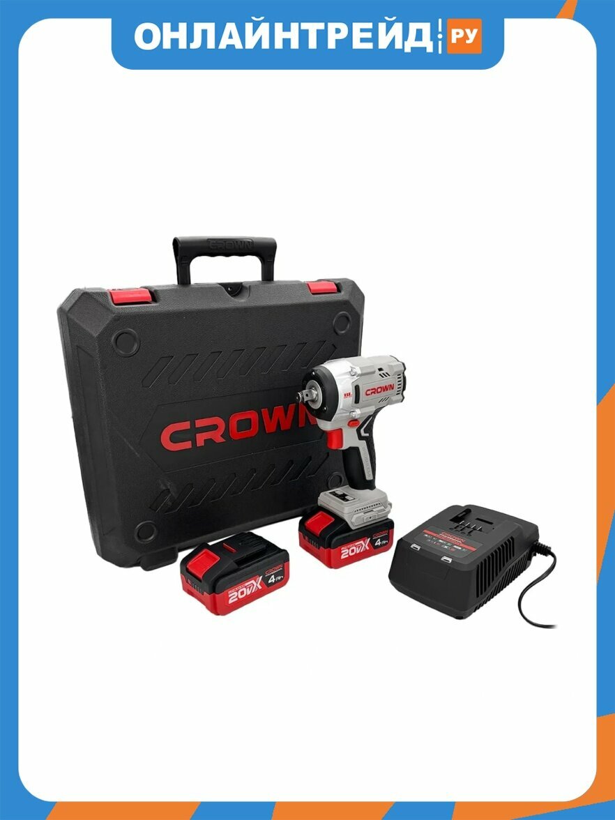 Гайковерт аккумуляторный ударный Crown Professional CROWN CT22062HX-4 BMC