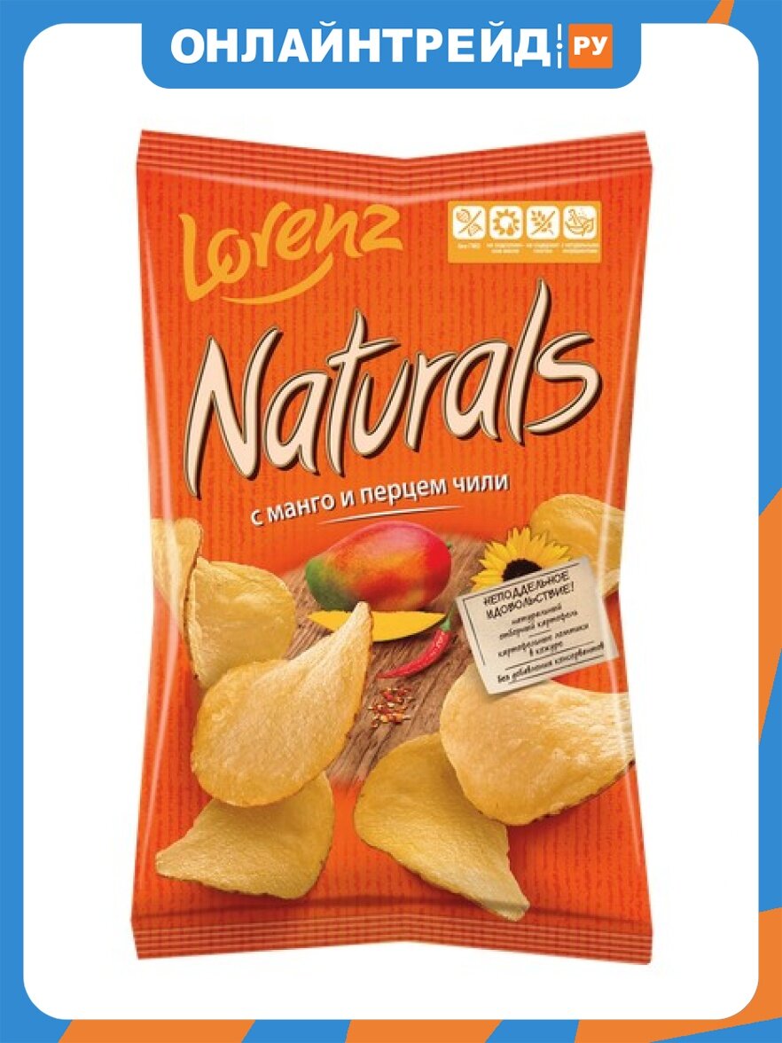 Картофельные чипсы Lorenz “Naturals” с манго чили 100 г