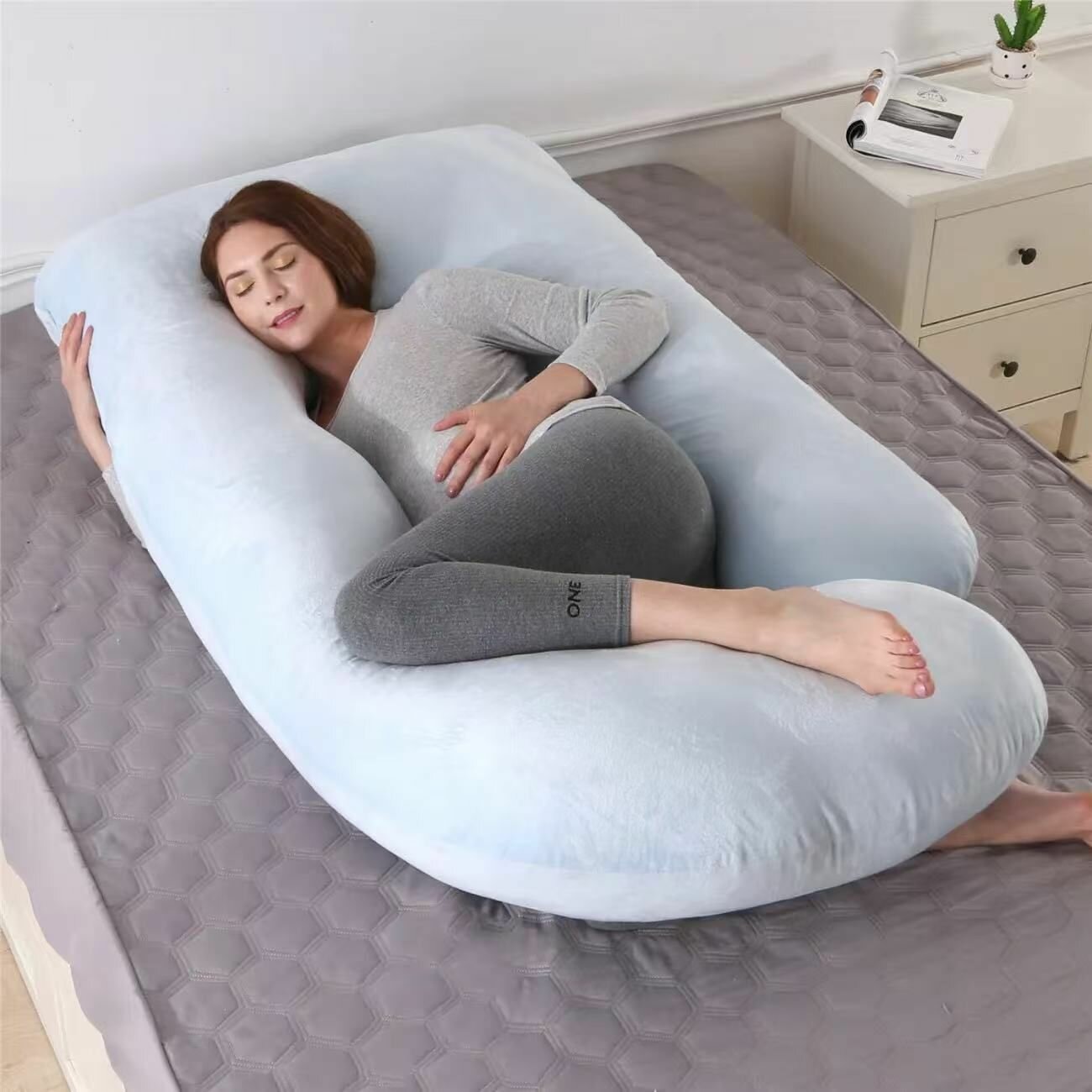 Подушка для беременных и кормящих 80x180 см, 7-зональная пена Comfort