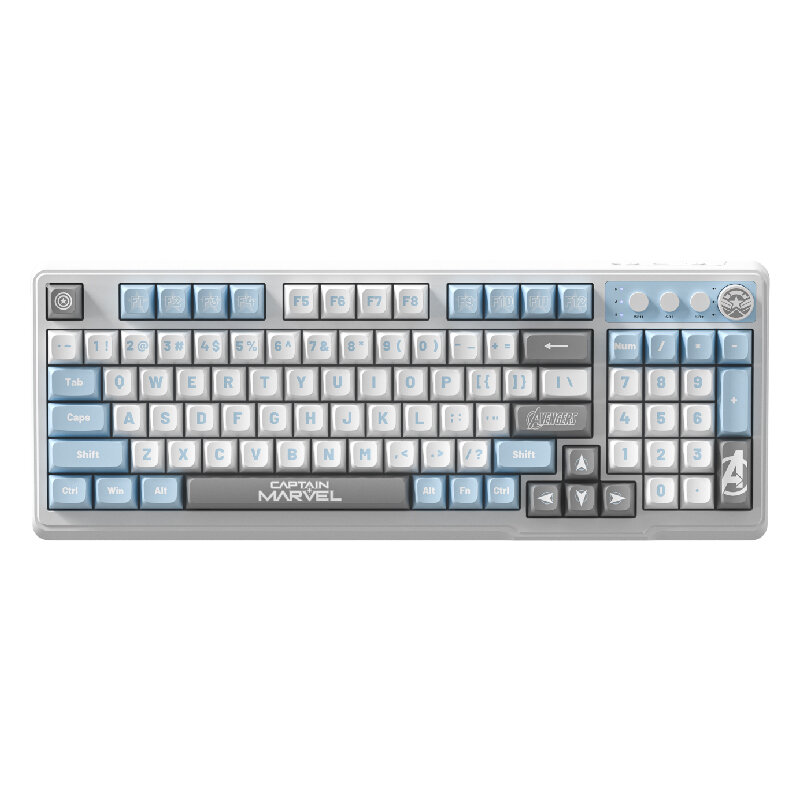Клавиатура беспроводная игровая унисекс Disney M98, Captain America Collection-Blue White