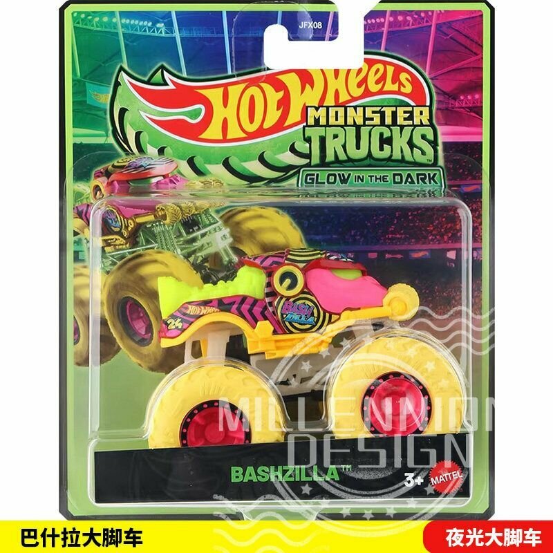 Модель автомобиля Hot Wheels, светящийся монстр-трак, из сплава