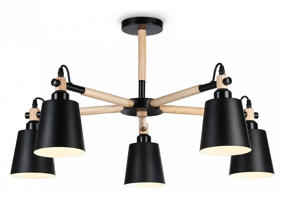 Люстра на штанге Ambrella Light TR TR82211 цвет плафона подвески Черный, цвет арматуры Коричневый, Черный