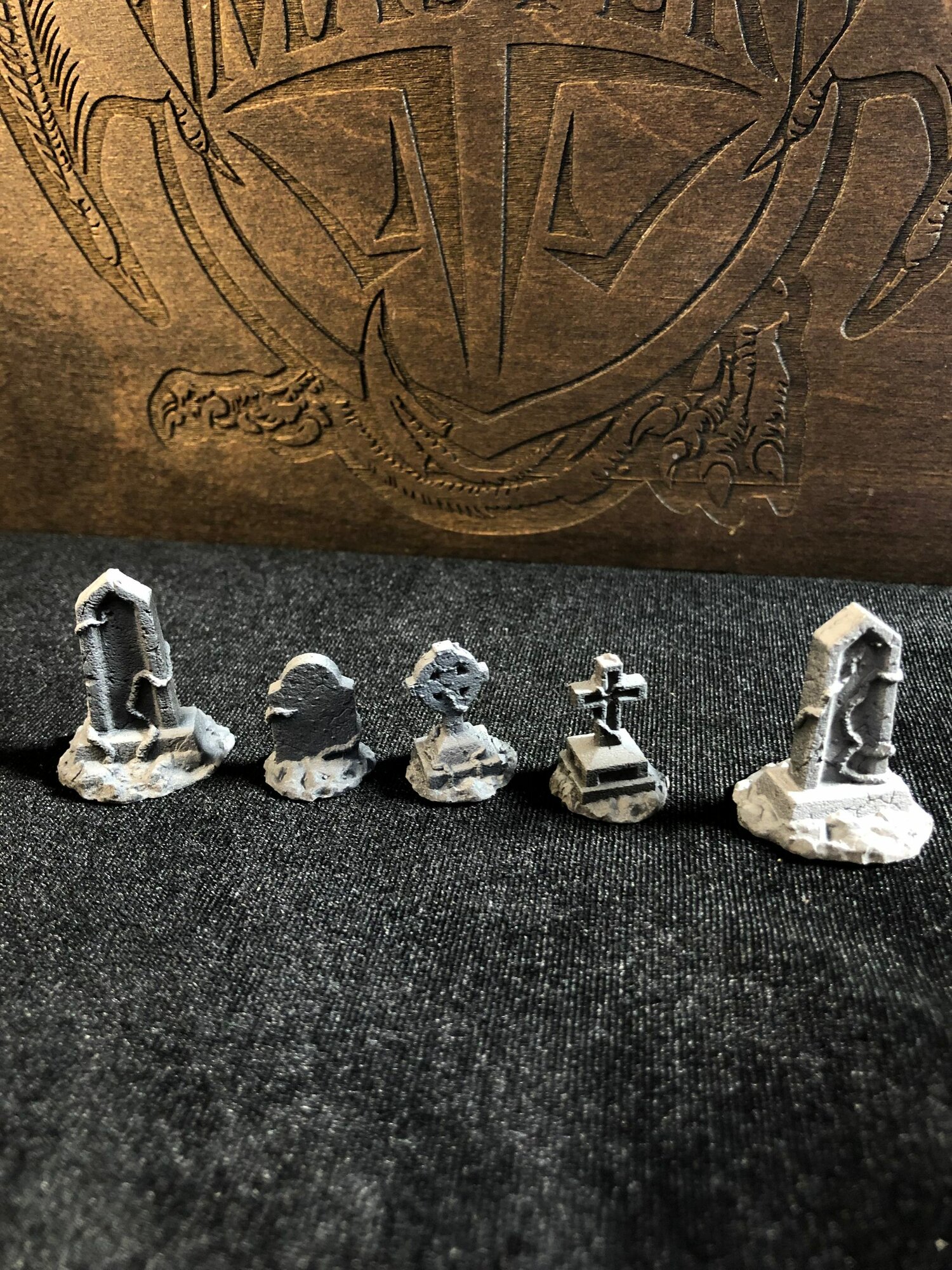 Набор надгробий - Террейн для настольных игр DnD, ДнД, Dungeons & Dragons, Pathfinder.