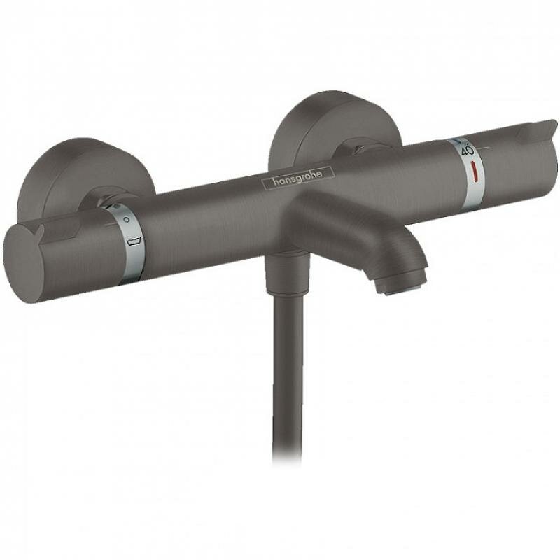 Смеситель для ванны Hansgrohe Ecostat Comfort 13114340 шлифованный черный хром, с термостатом, латунь