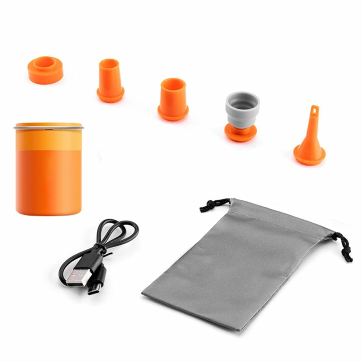 Надувной насос Qunature Air Pump для кемпинга с подсветкой, зарядка через Type-C, мини-портативный уличный насос