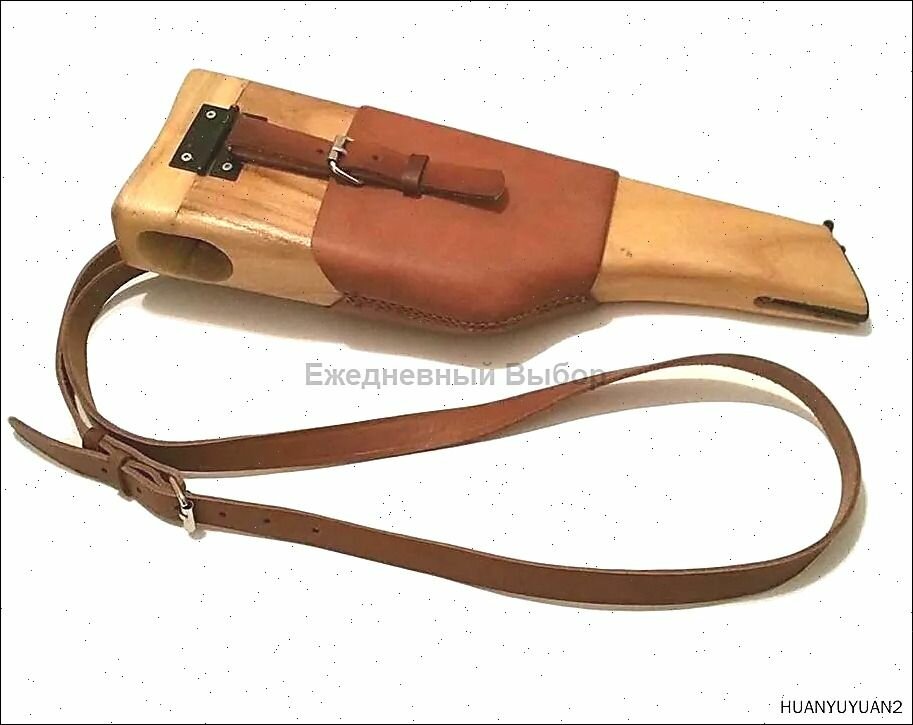 Деревянная кобура для пистолета Mauser C96 коричневого цвета