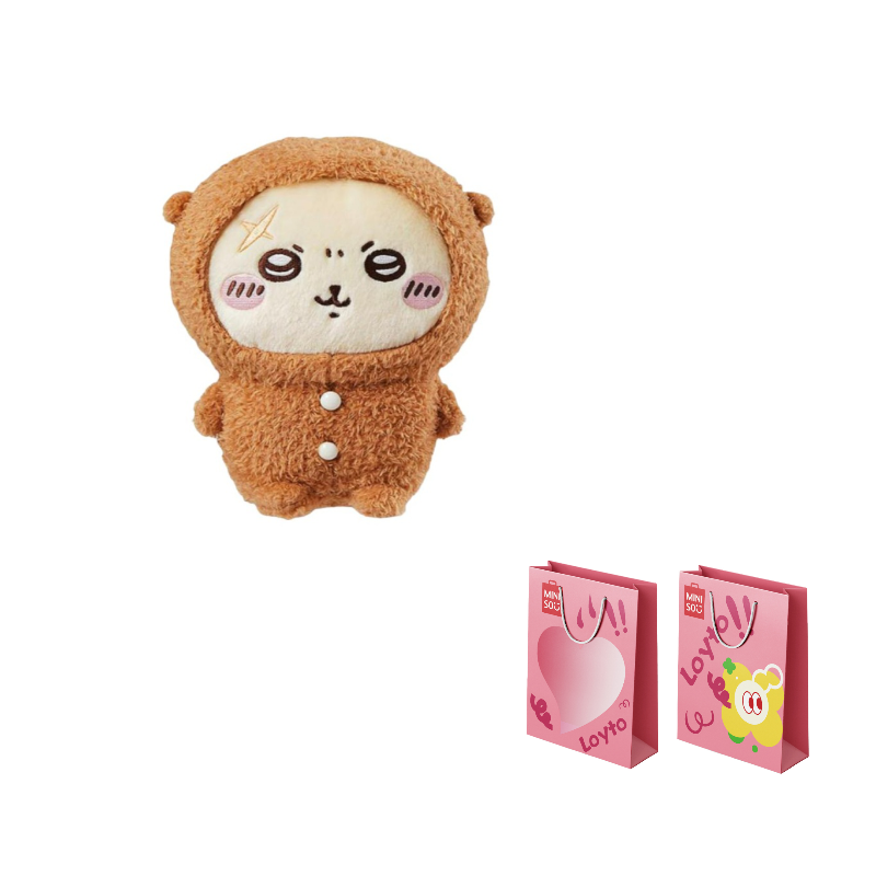 Подарочная сумка унисекс MINISO x Chiikawa Рождественская коллекция с оленем и елкой, Pajamas Sitting Otter