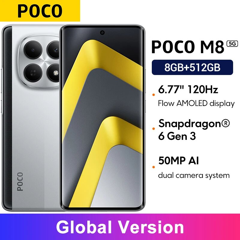 Смартфон Poco M8, 8/512ГБ, global