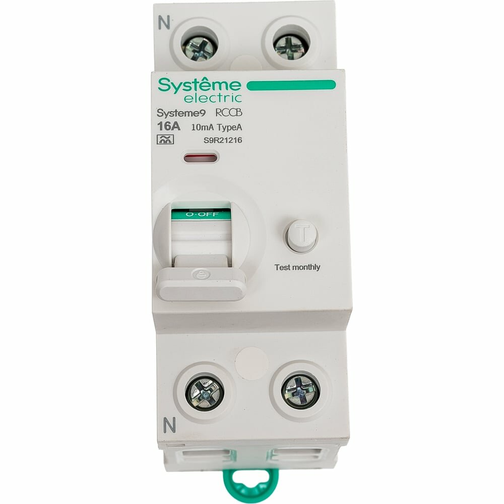 Выключатель дифференциального тока (ВДТ) Systeme Electric Systeme9 16 A, 2 P, 10 мА, Тип-A, 230 В S9R21216
