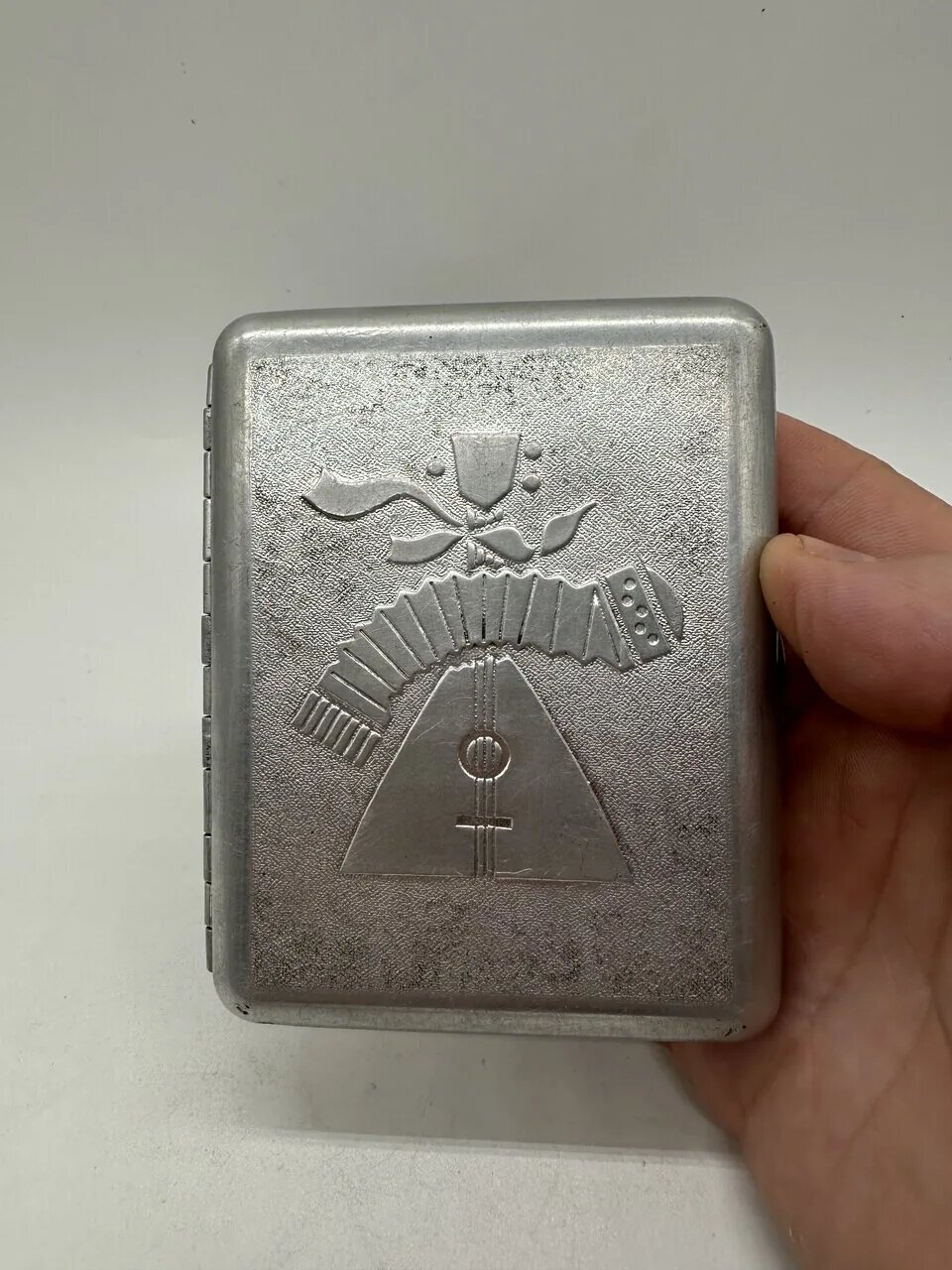 Портсигар ссср 1960 годы Винтажный Балалайка и гармонь коллекционный редкий