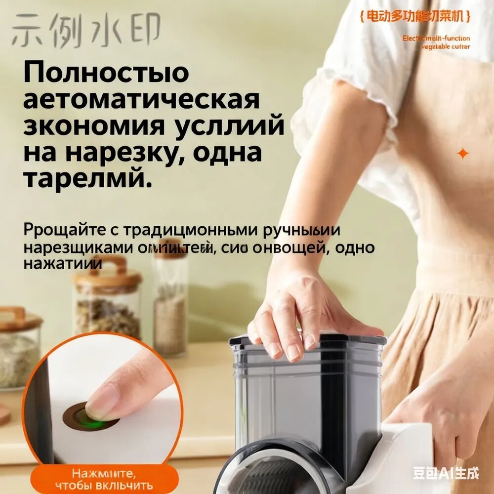 Измельчитель "14", 80 Вт, светло-зеленый, с 6 сменными насадками, защита от перегрузки — фото 1