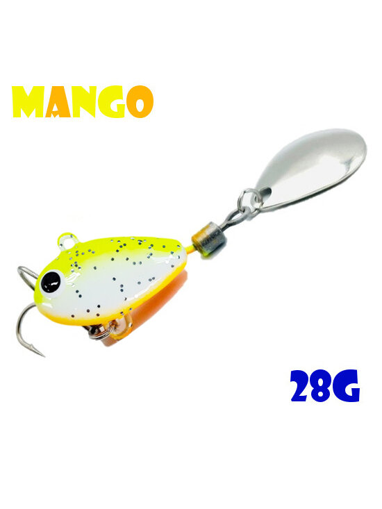 Блесна Тейл-Спиннер для рыбалки Uf-Studio Hurricane 28g #Mango