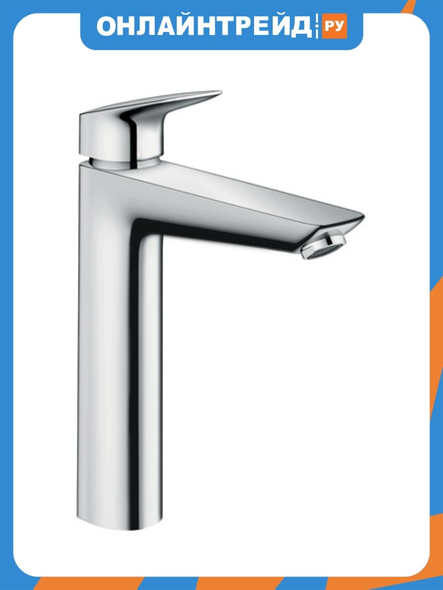 Смеситель для раковины Hansgrohe Logis 190, со сливным гарнитуром, хром