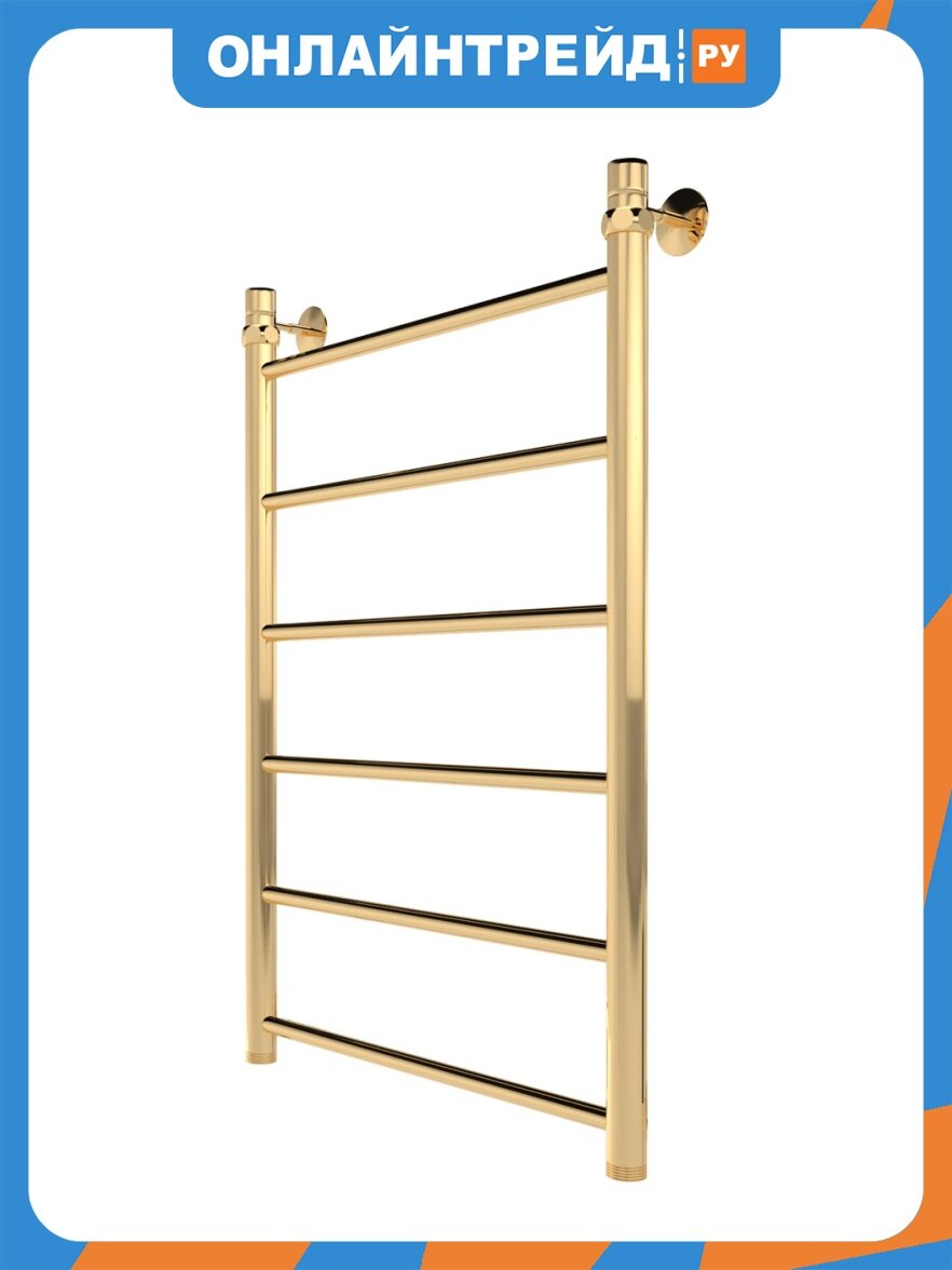 Полотенцесушитель Indigo® Line б/п (н. р.1") 80/50 (к-3, Золото) LLW80-50GDK3