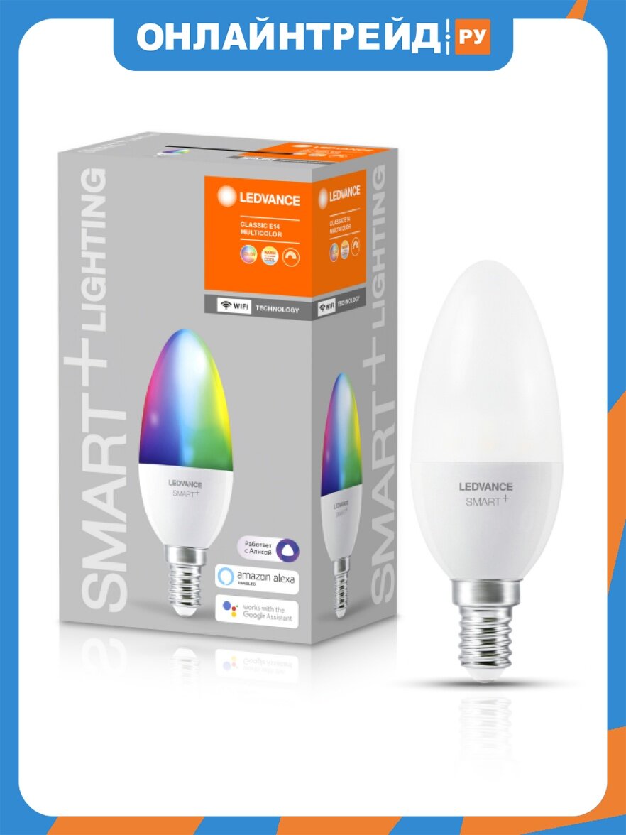 Умная лампа Ledvance-osram LEDVANCE WiFi Classic B Dimm 40 5 W/RGBW E14 470Lm 20000h d38*107