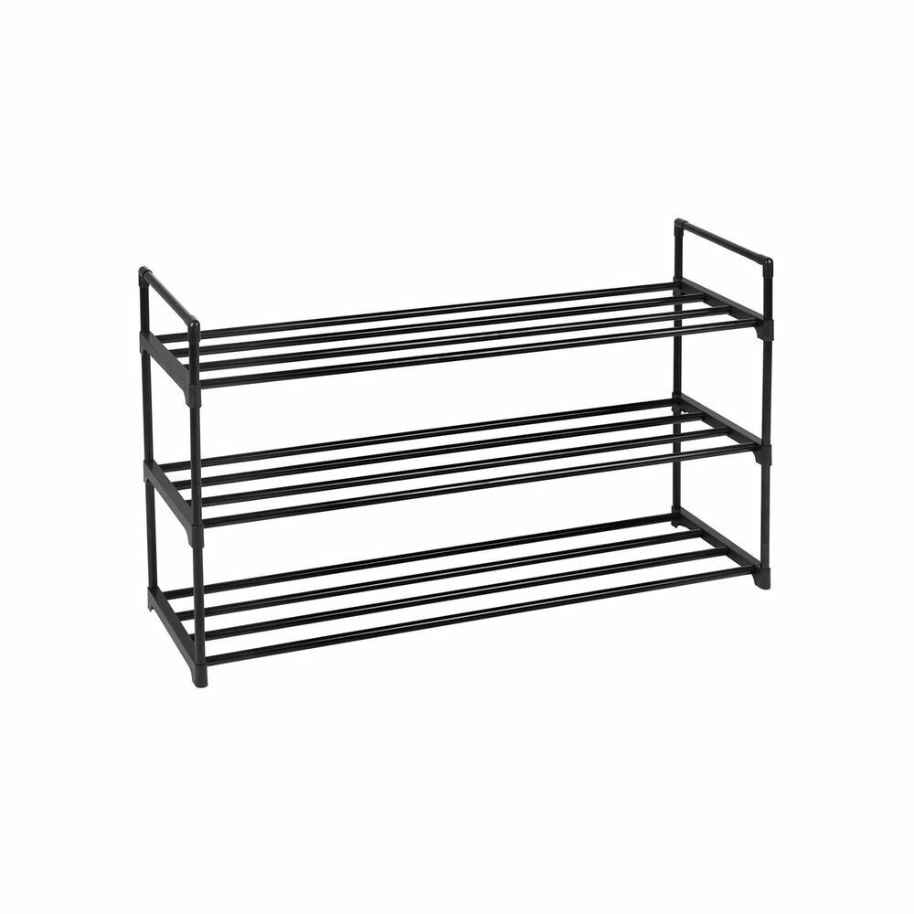 Обувная полка SONGMICS- 3 полки, 92 x 30 x 54 см, цвет черный, LSA13BK