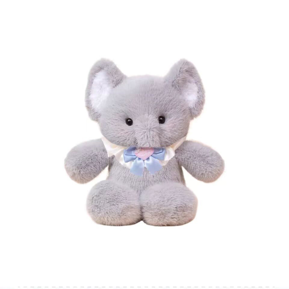 Плюшевая игрушка унисекс OUYIN Running Gray Elephant+Blue Princess Bib, 50 см, успокаивающая кукла