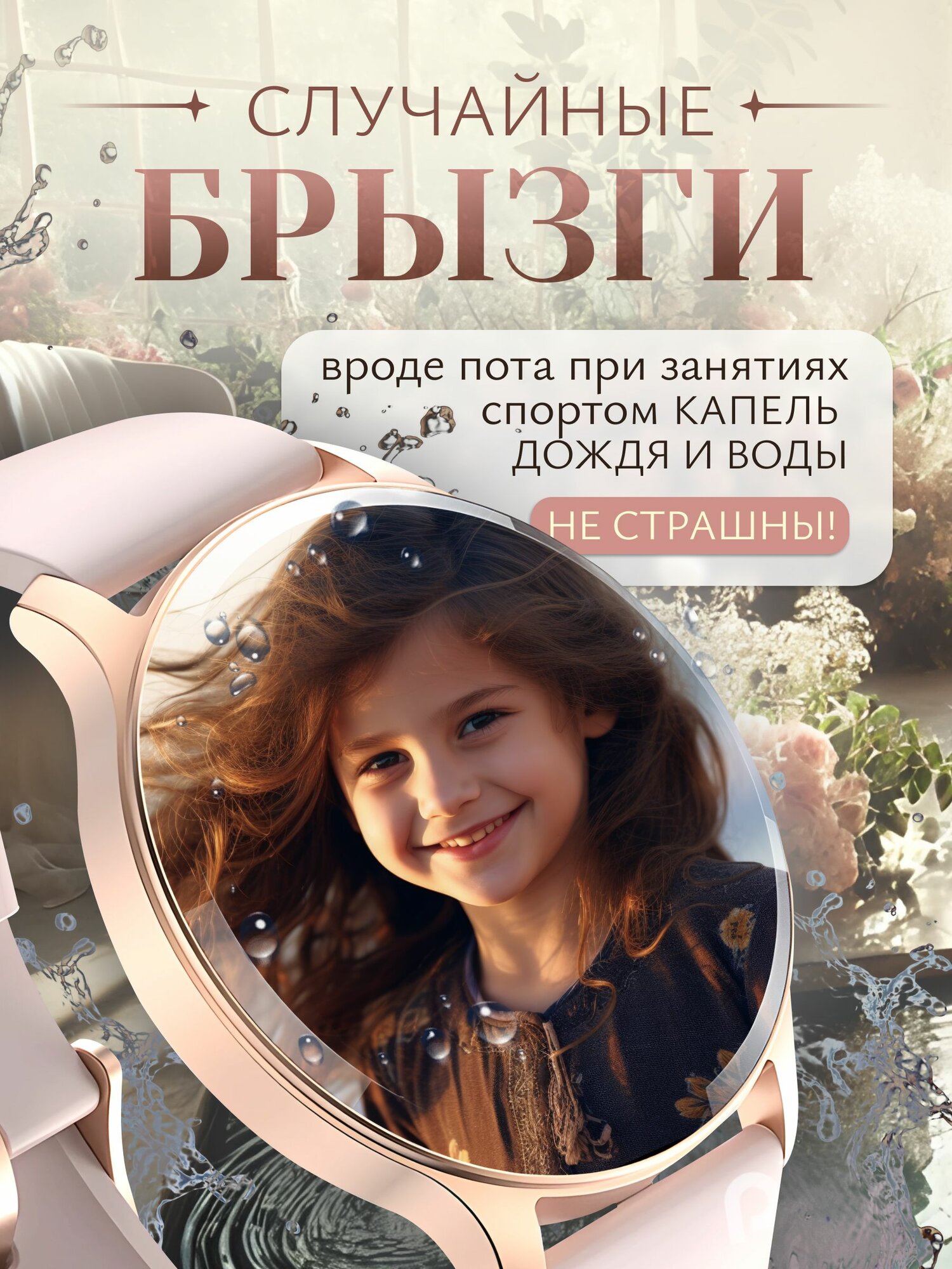 Smart Watch New Смарт-часы женские наручные с функцией звонка, 47mm, Золото, золотистый