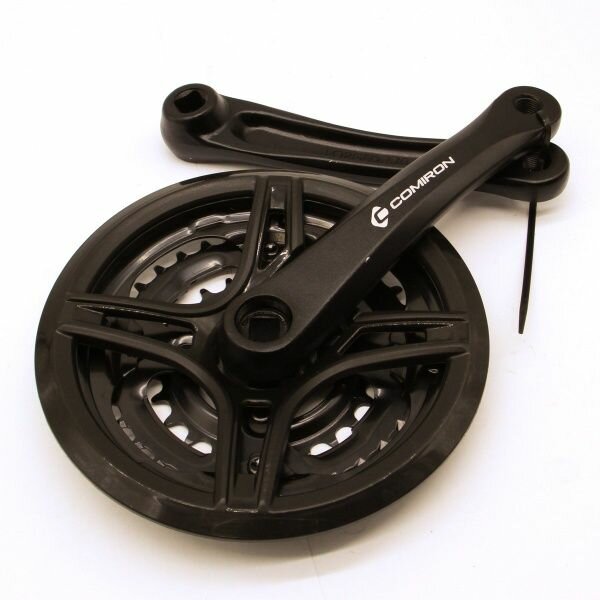 Система COMIRON JH-A104-P16, 170mm, 24/34/42T, с защитой, AL+ST, квадрат, черный