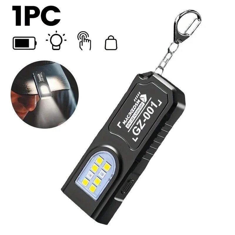Мини-фонарик LED COB USB-C, Цвет: 838-1pc