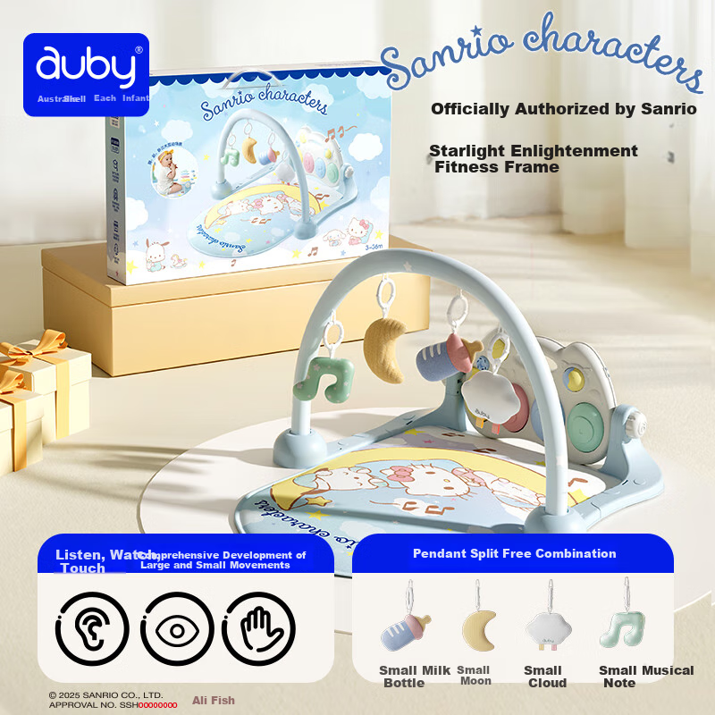 Подарочная коробка для новорожденных с игрушками Sanrio IP мягкая плюшевая рамка смешанная цветовая гамма Цвет：Плюшевый