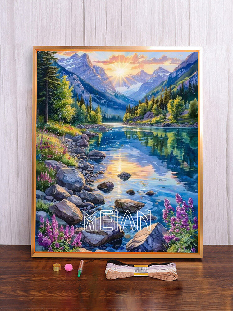 MEIAN Набор для вышивания,30x40CM,11CT,40 цветов