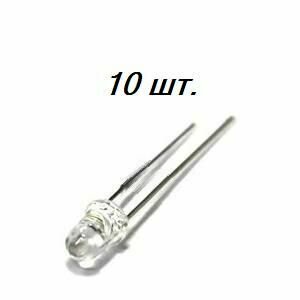 10шт d 3мм мигающий красный 5000mcd DFL-3014SRC-B светодиод