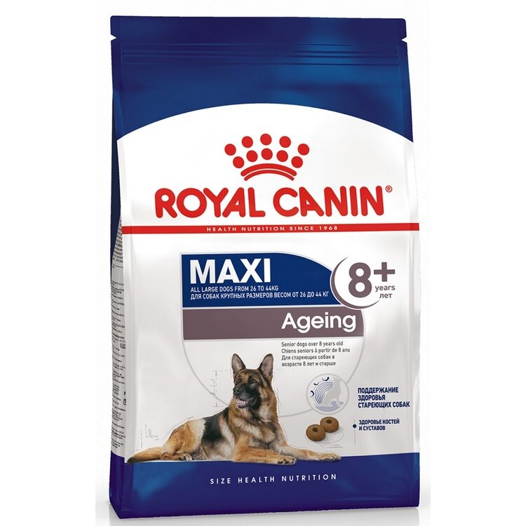 Royal Canin Maxi Ageing 8+ / Сухой корм Роял Канин Макси Эйджинг 8+ для Пожилых собак Крупных пород старше 8 лет фас. 15 кг