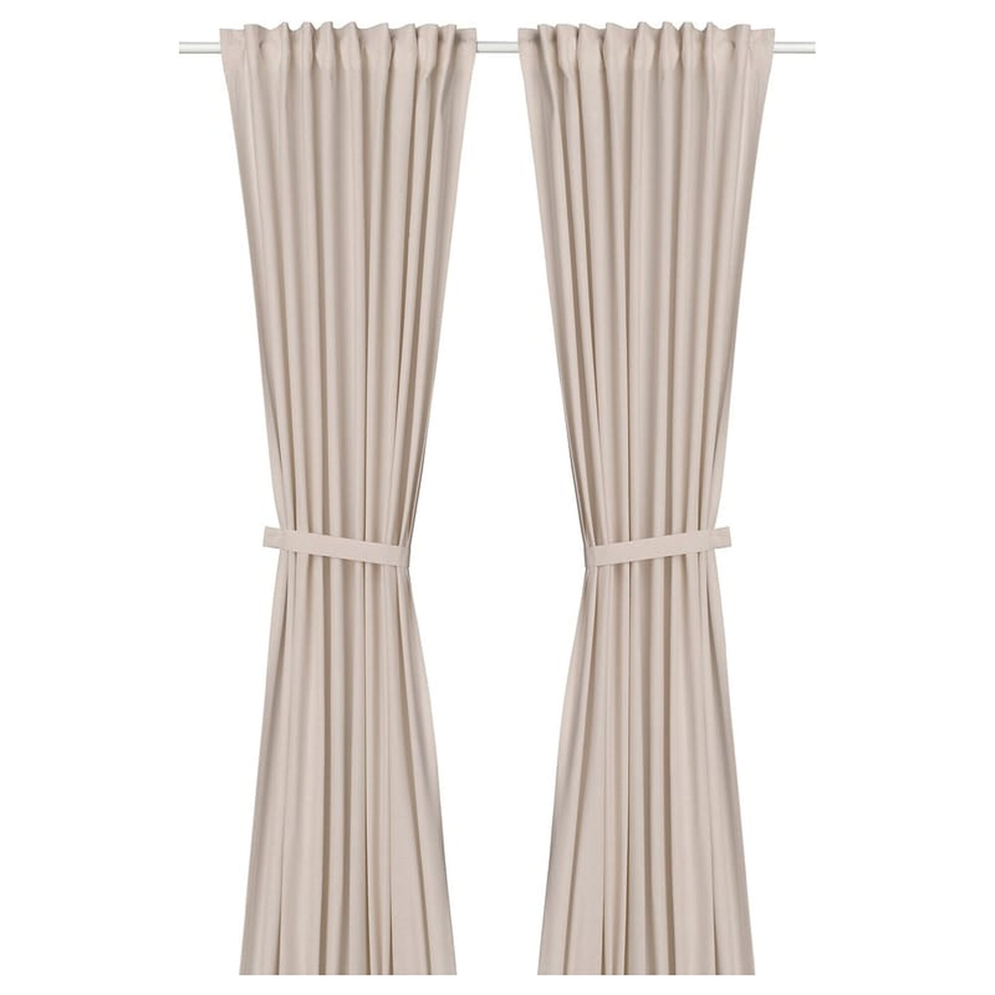 Штора IKEA LENDA, светло-розовая, 140x280 см, 2 шт 206.331.10