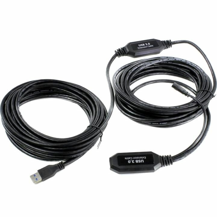 Кабель-удлинитель VCOM CU827-10M 10м чёрный