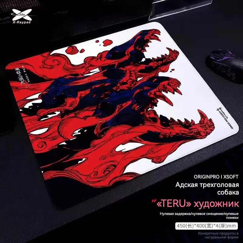 X-raypad Коврик для мышки L 450x400x4мм Прозрачный Черный
