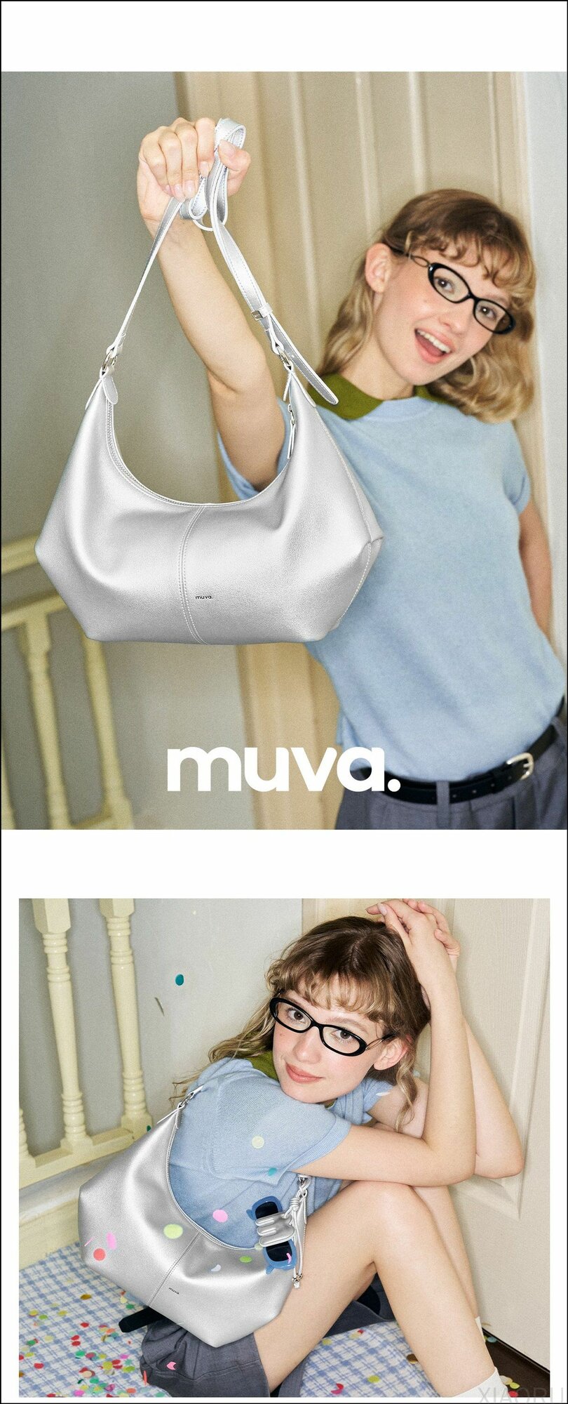 Сумка Muva, на плечо, воловья кожа, 2 отделения, 15 см x 33 см — фото 1
