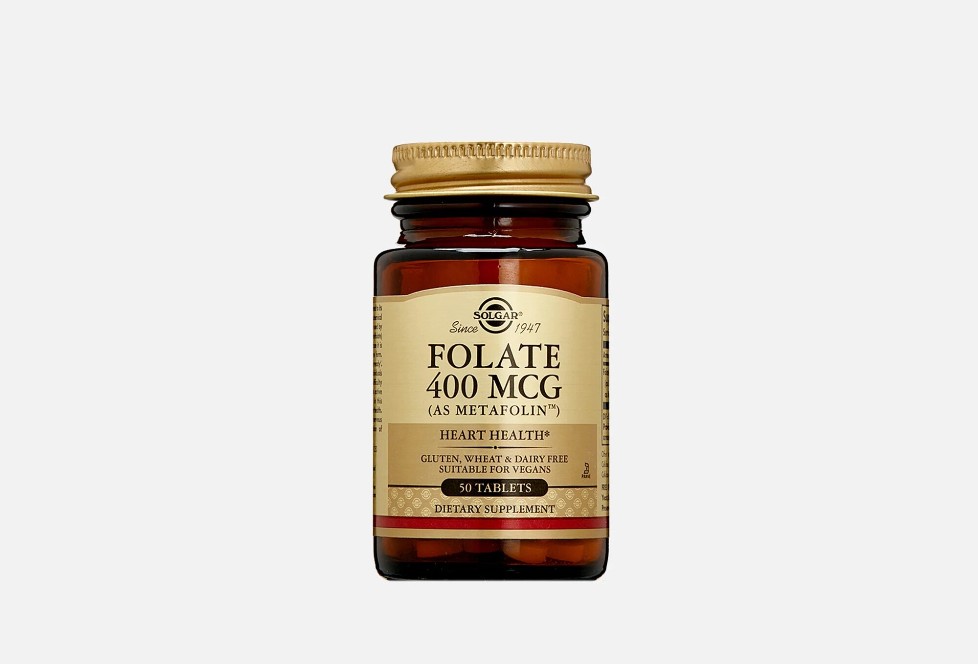Solgar Folate 400 мкг в таблетках Фолиевая кислота 50шт